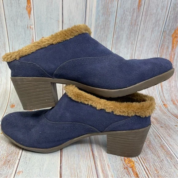Sporto | Shoes | Sporto Nan Faux Fur Navy Weatherproof Suede Ankle ...